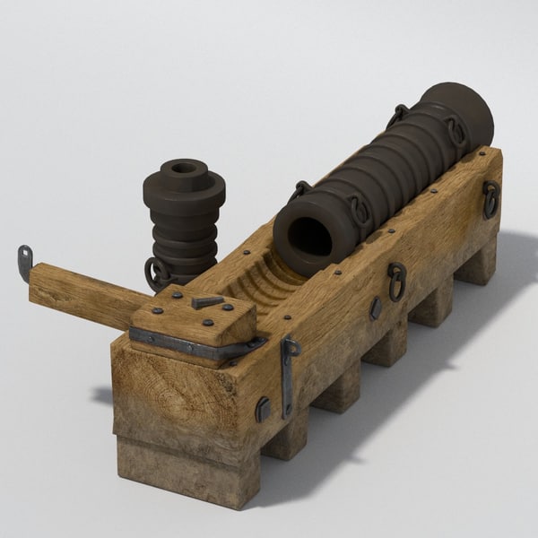 3d model bombard weapon