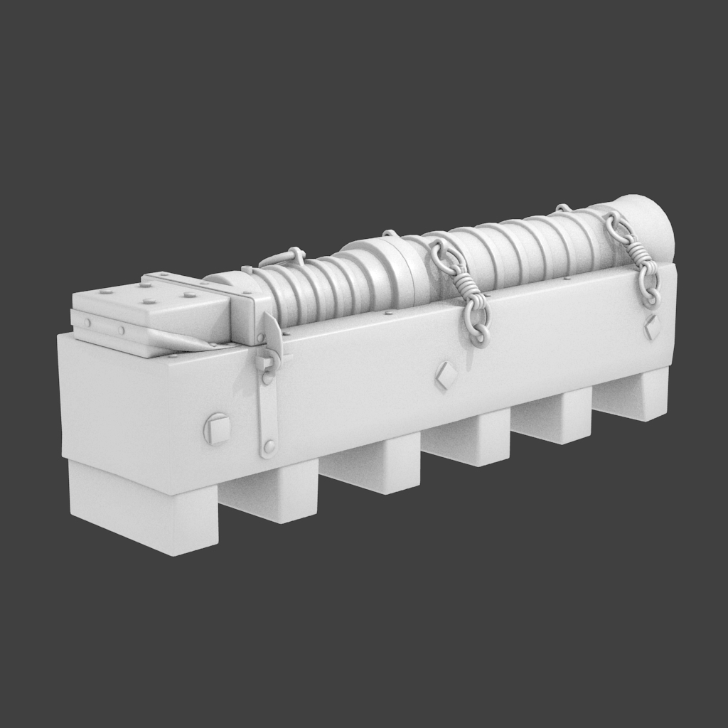 3d model bombard weapon