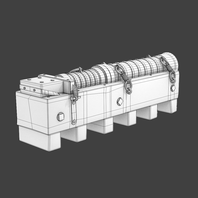 3d model bombard weapon