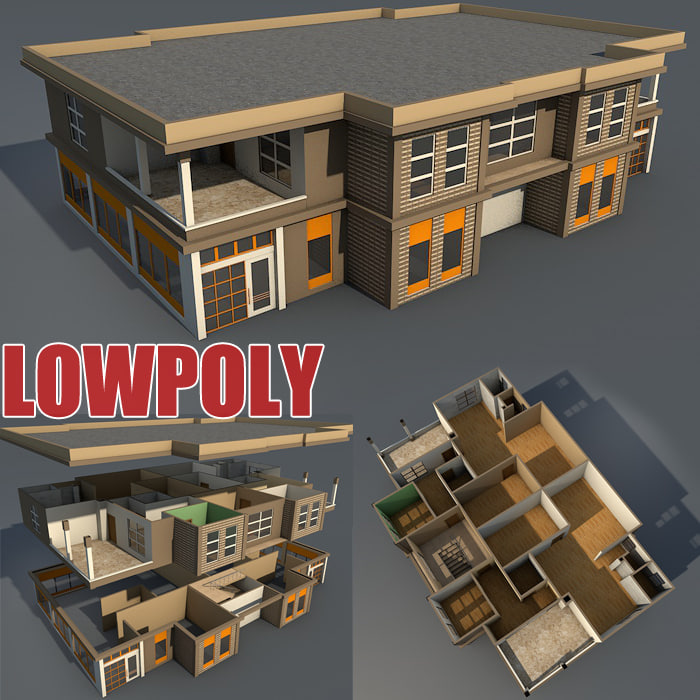 3d model building interior house