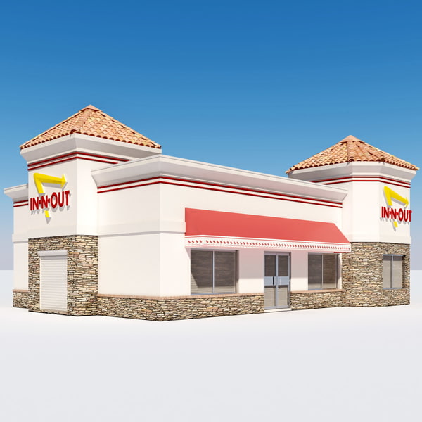 3dsmax in-n-out burger restaurant house