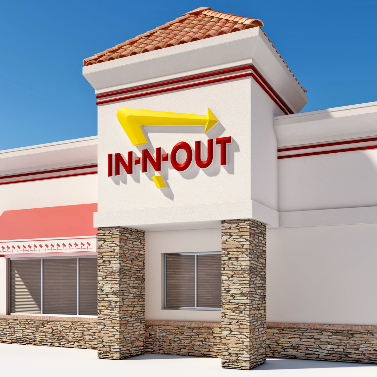 3dsmax in-n-out burger restaurant house