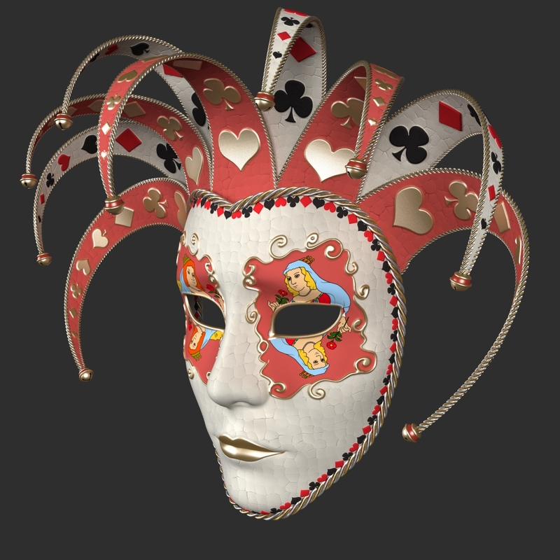 mask pierrot 3d max