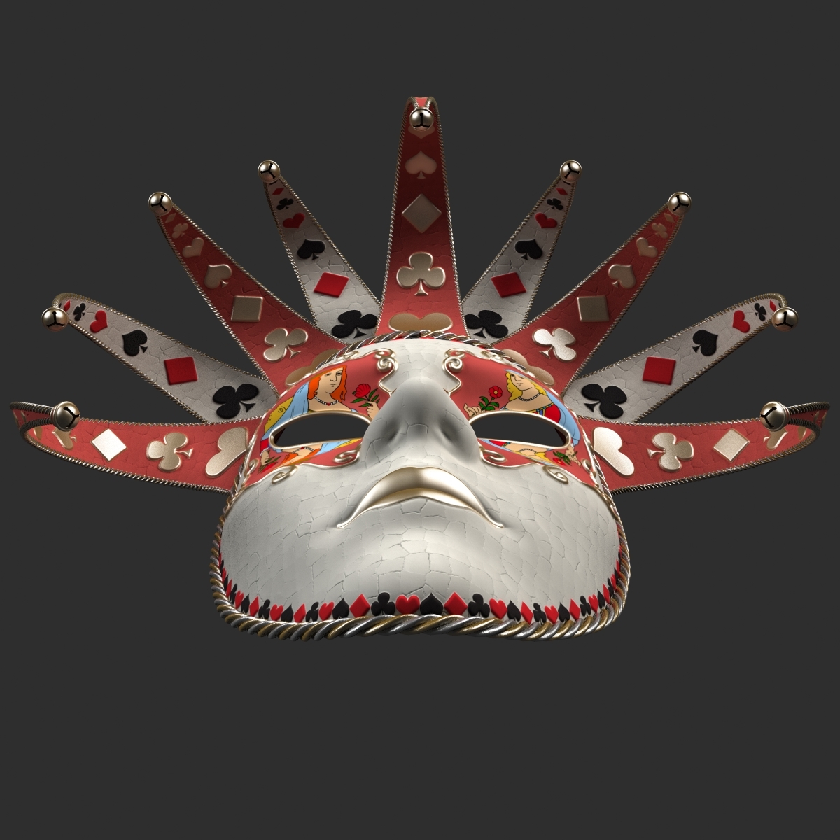 mask pierrot 3d max