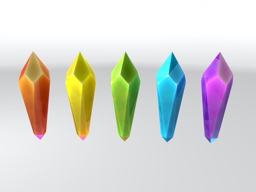 cartoon crystal 3d obj