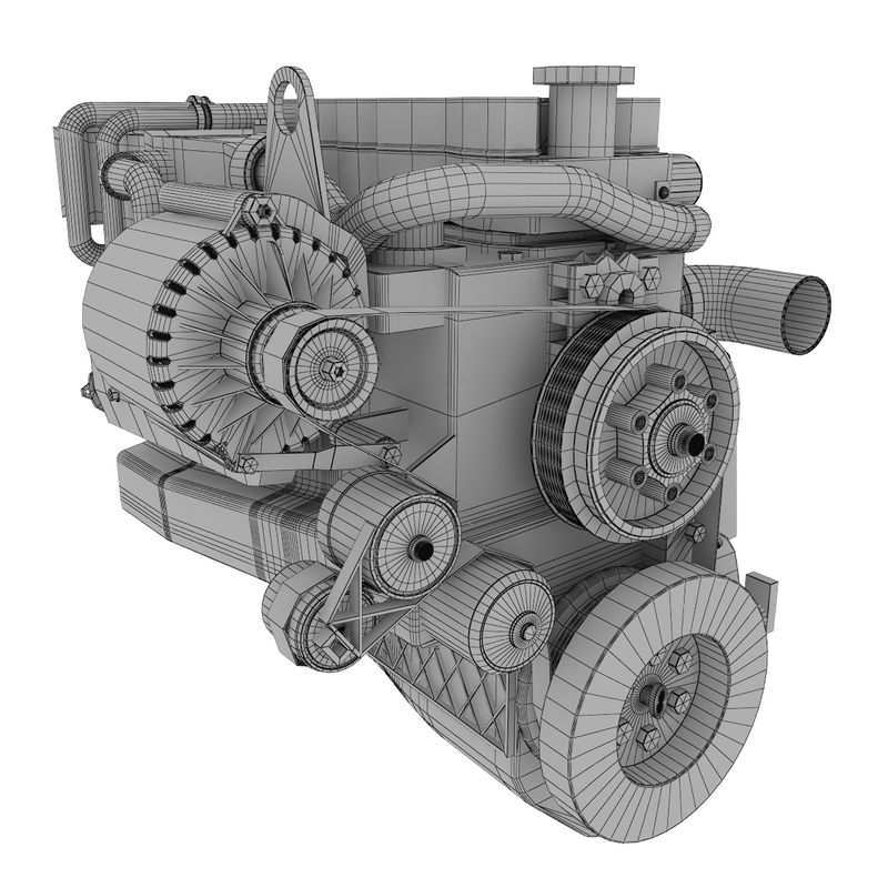 engine cummins 3d model