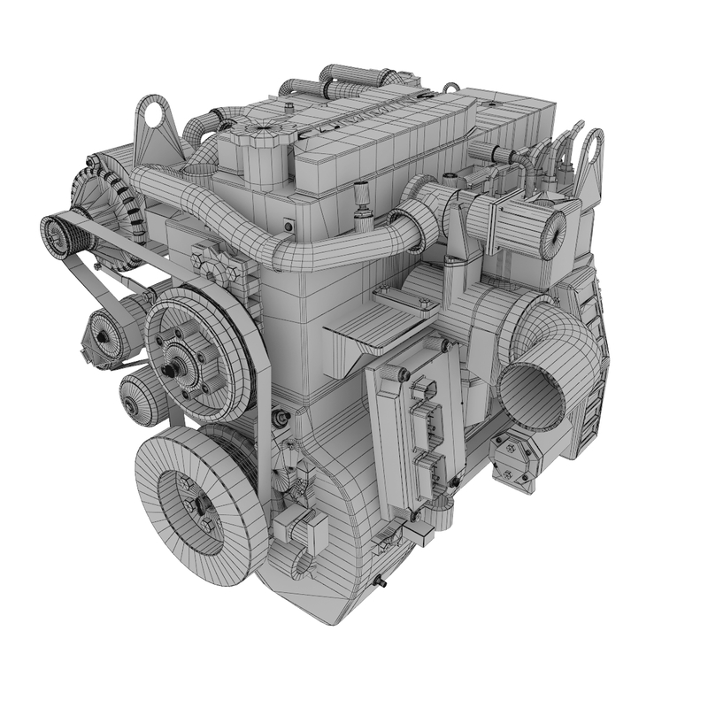 engine cummins 3d model