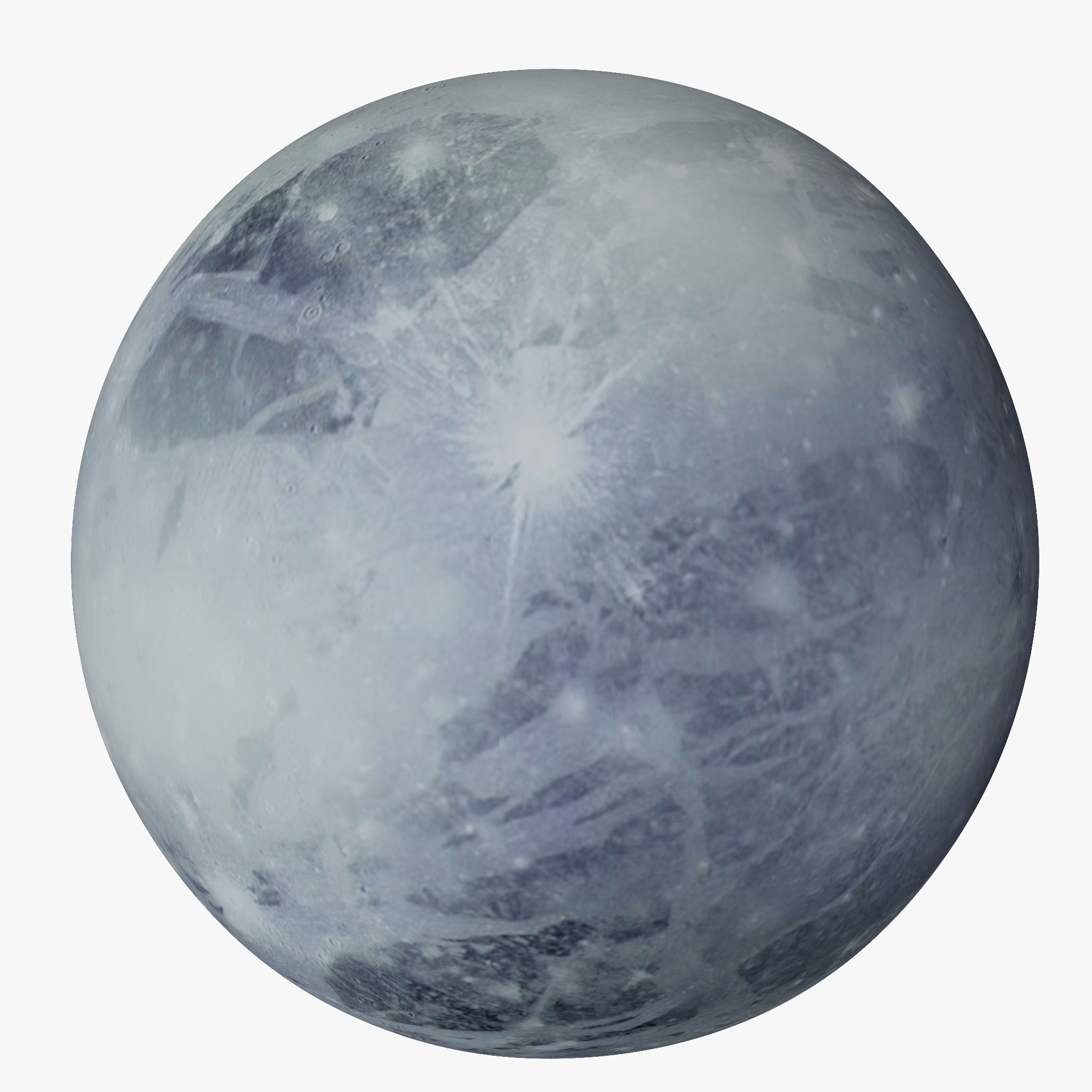 3d pluto planet model
