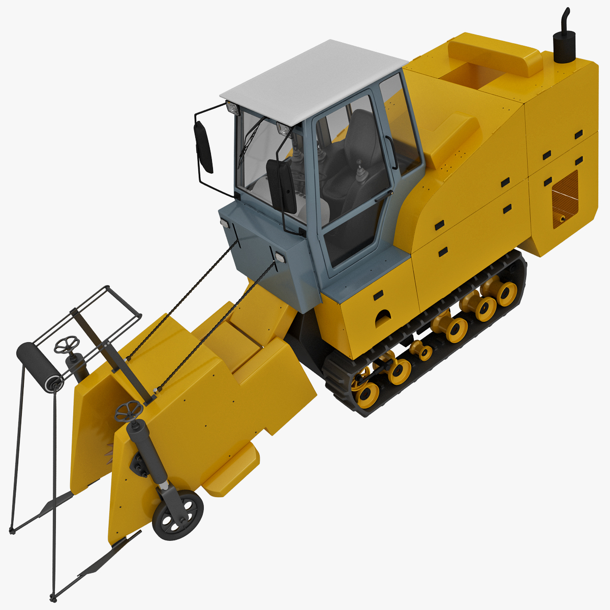 sugar cane harvester 3d lwo