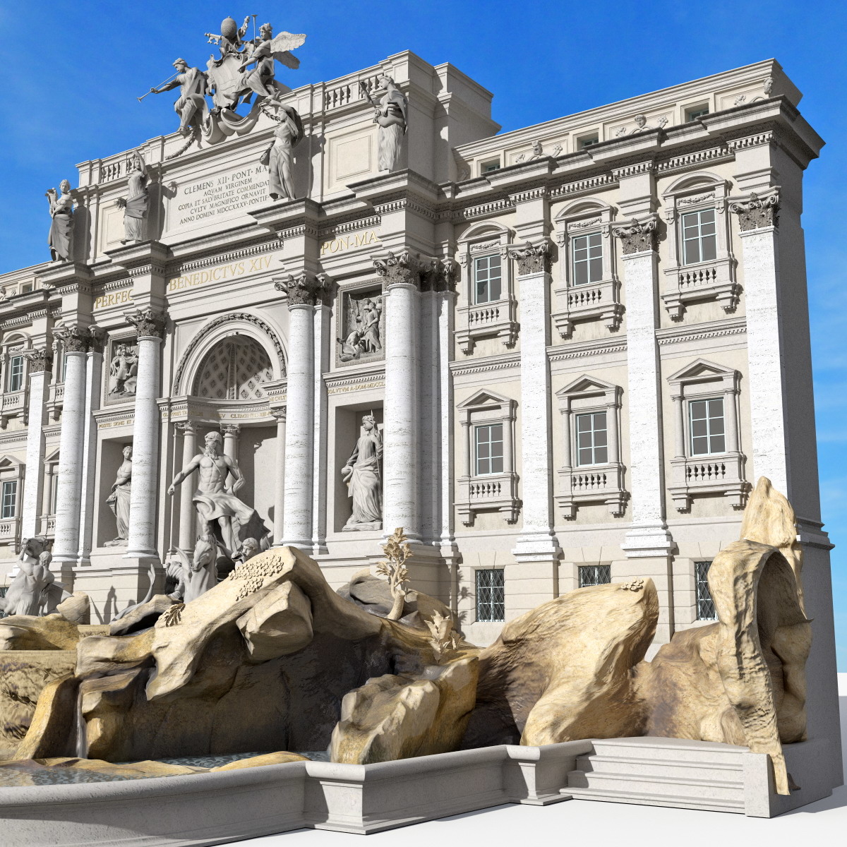 trevi fountain 3ds