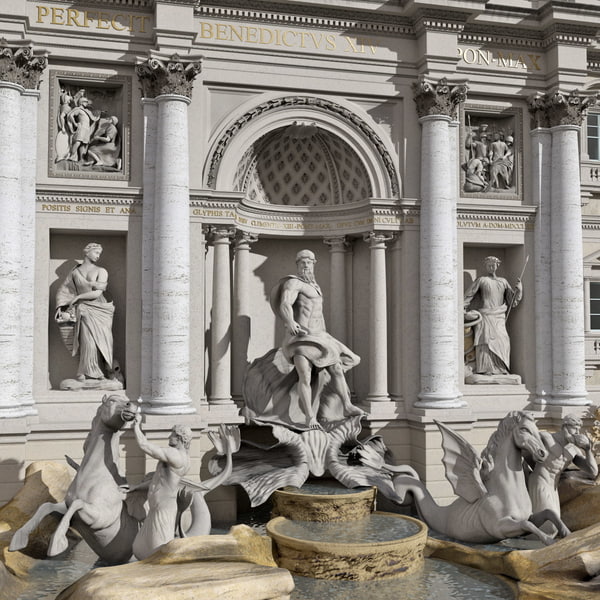 trevi fountain 3ds