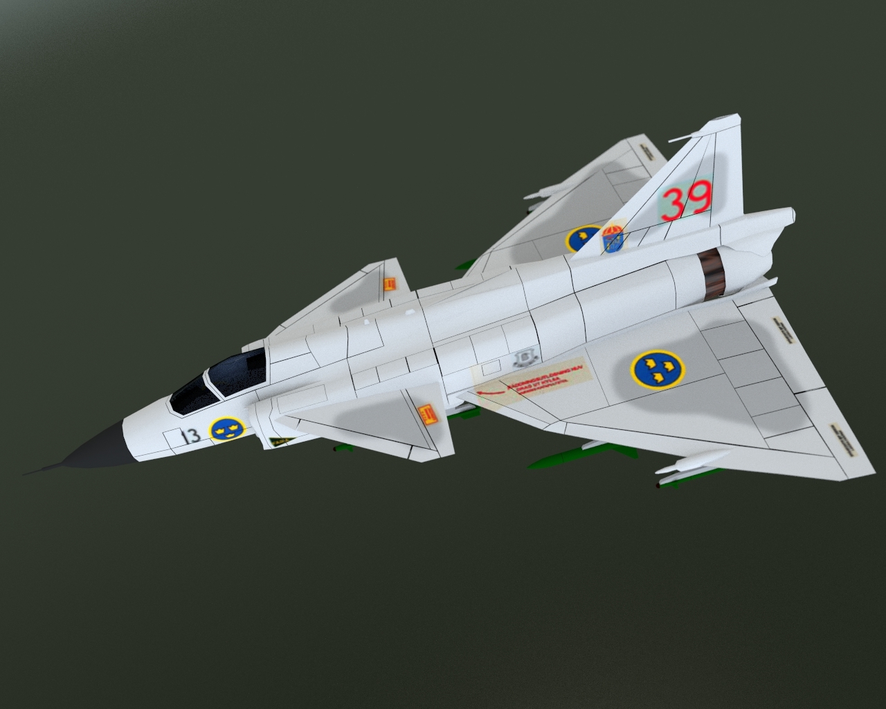 3d saab viggen model