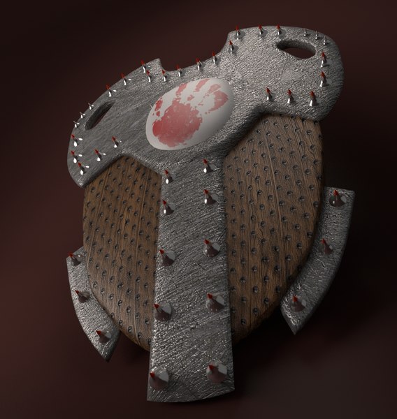 spiked shield 3d 3ds