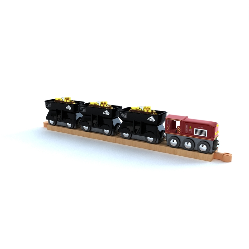 3d model kids train toys