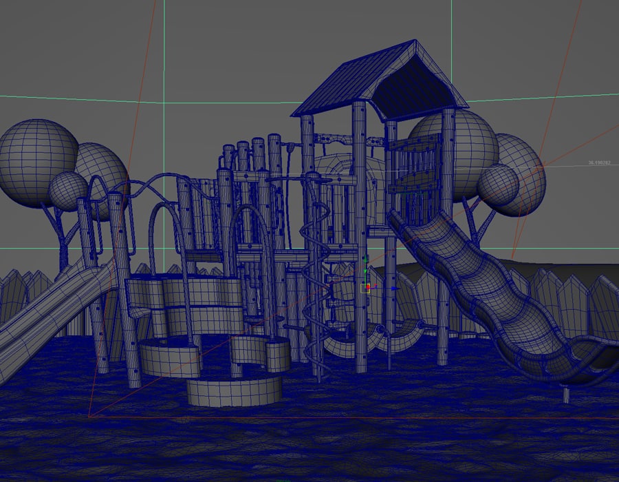 playground slide 3d model