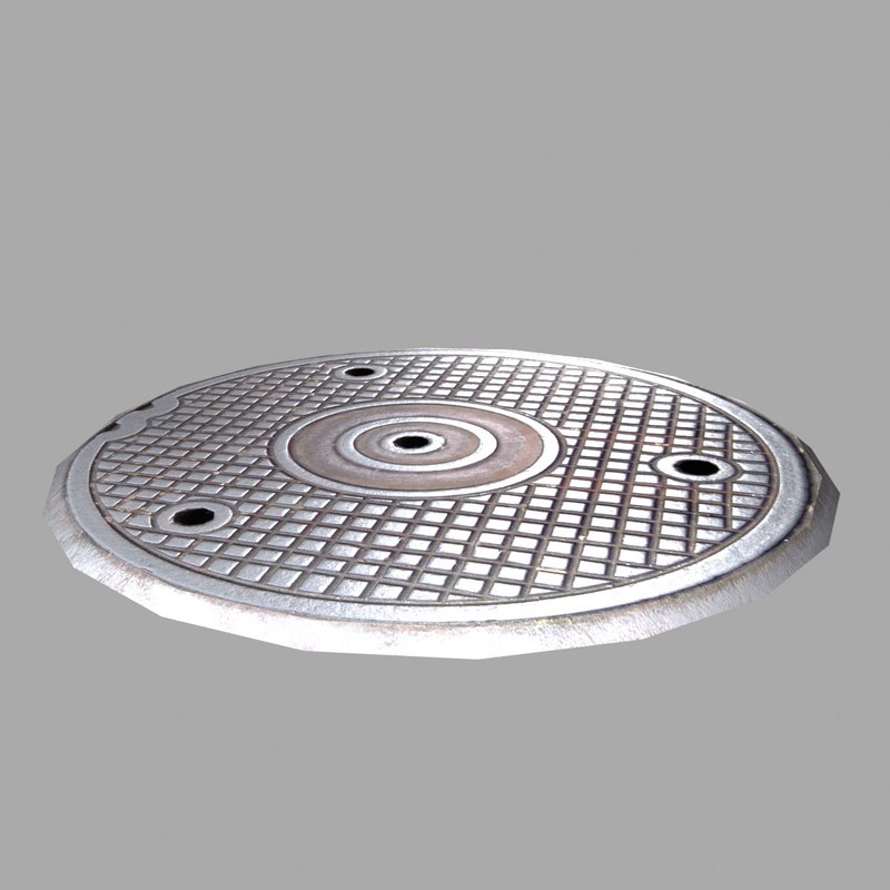 3d sewer lid model
