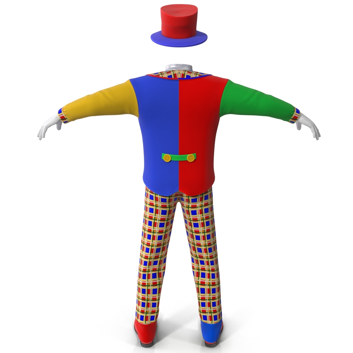 3d model clown clothes