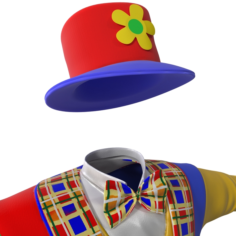 3d model clown clothes