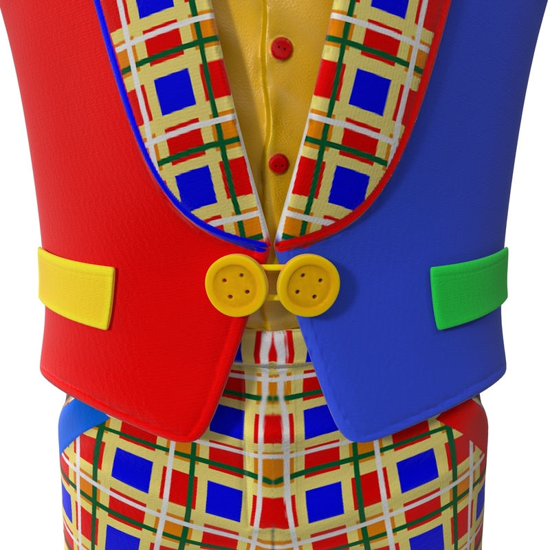 3d model clown clothes