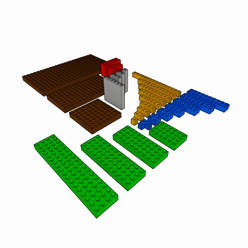 3d model piece lego brick 4x10