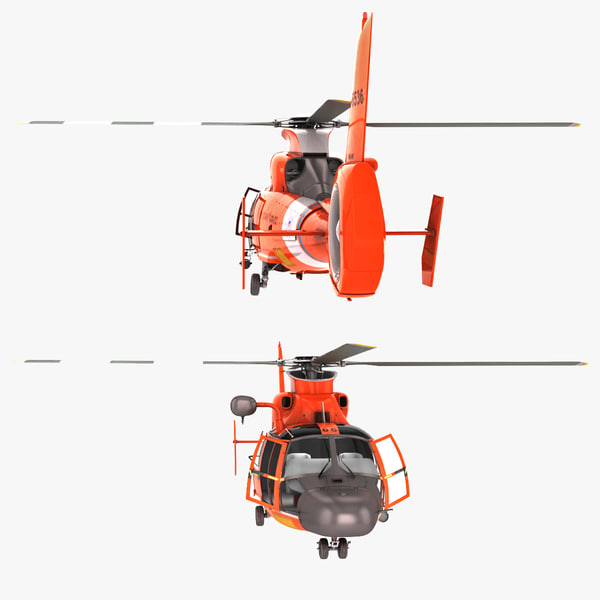 3d model search rescue helicopter eurocopter