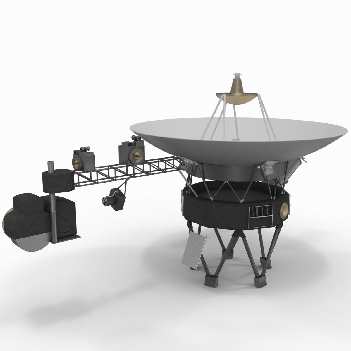 space probe voyager 1 3d model