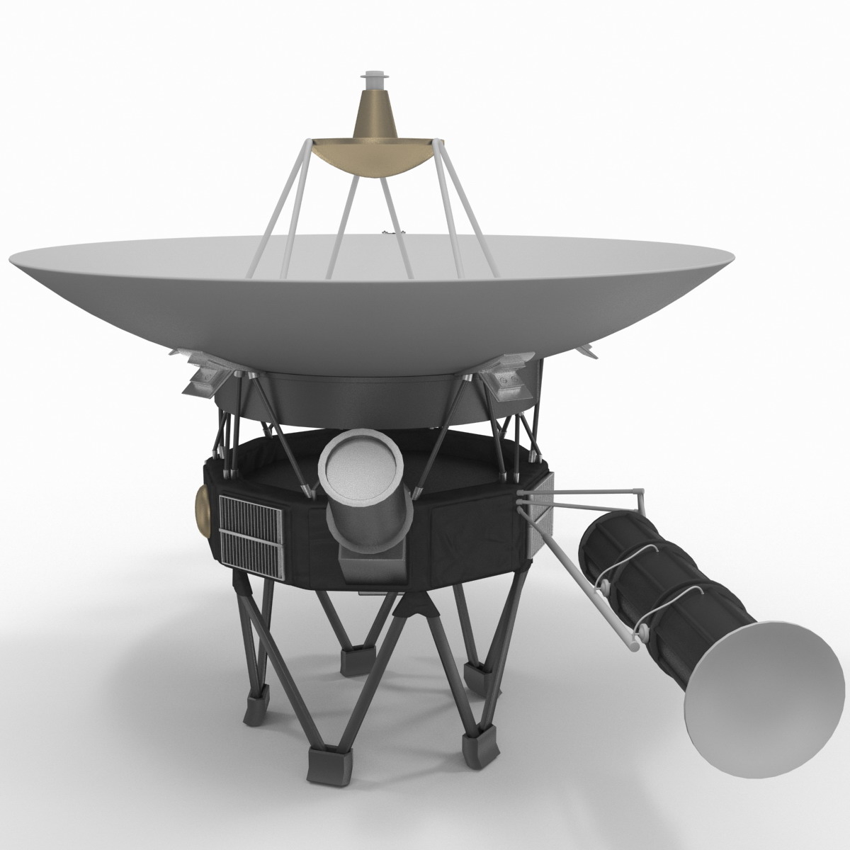 space probe voyager 1 3d model