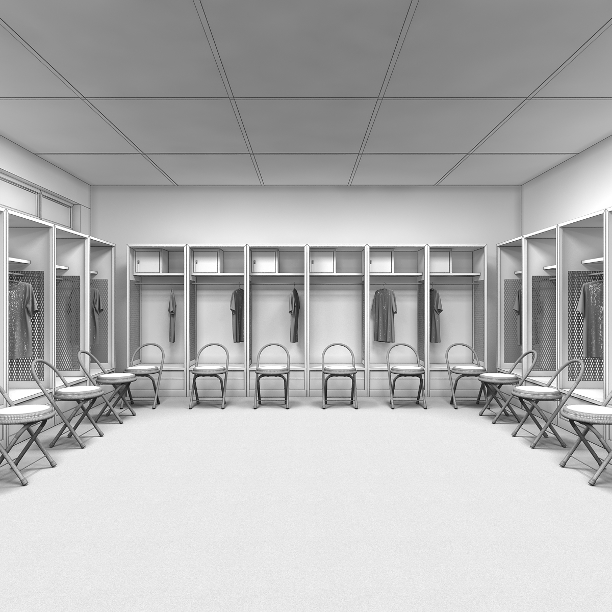 lockers room 3d model