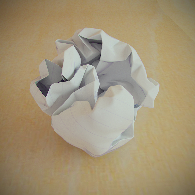 crumpled balls paper 3d model