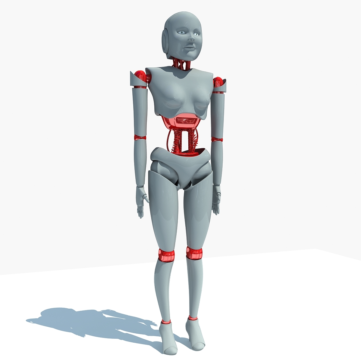 3d model female robot