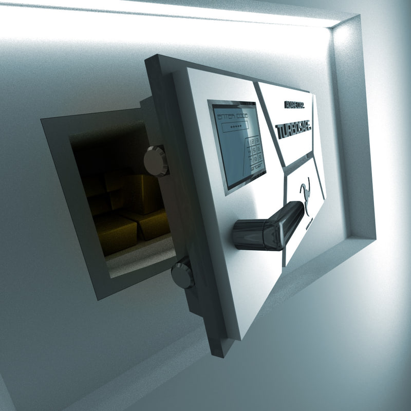 3d stash futuristic safe model