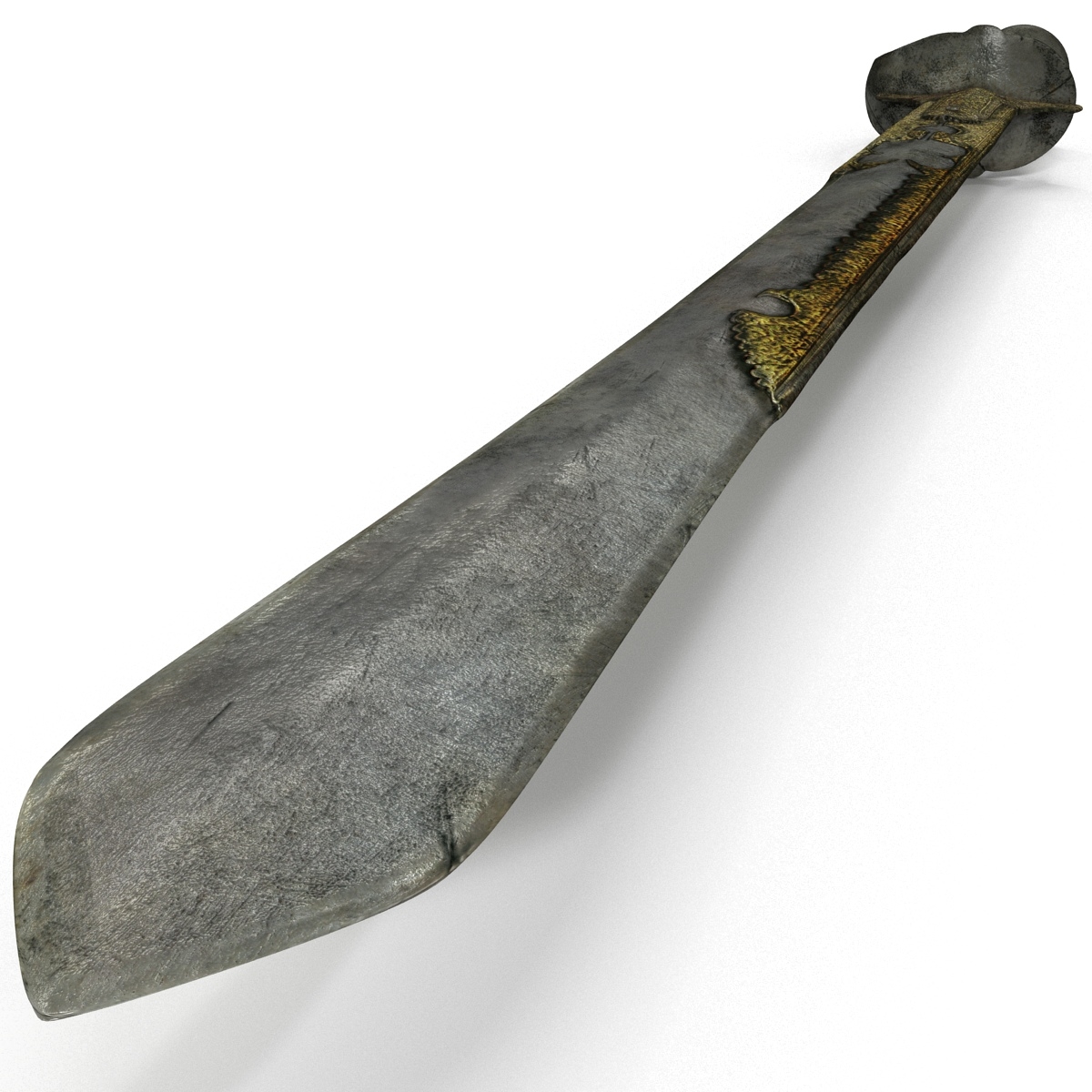 3d khanda sword weapon model