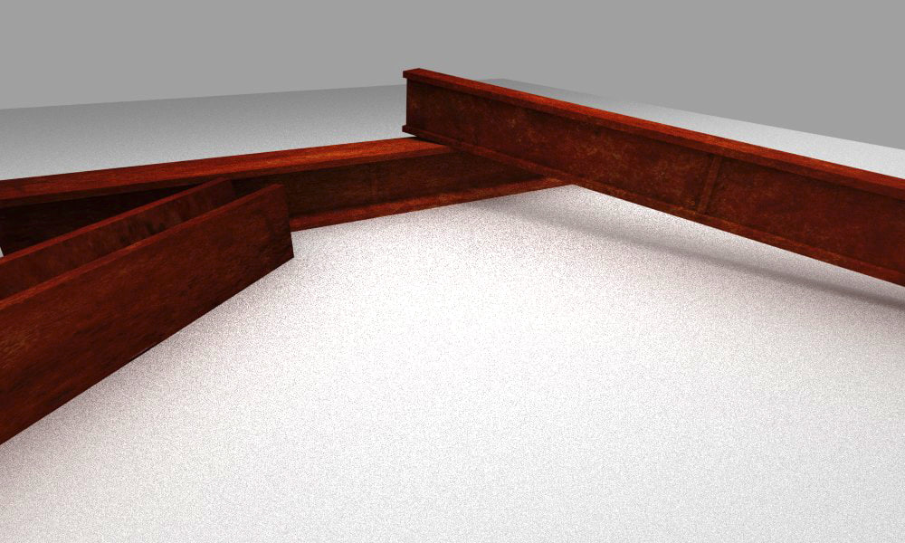 3d model supportng beam