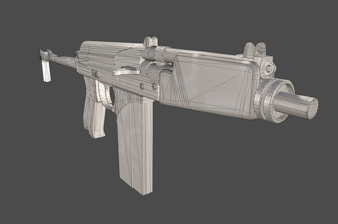 9A91 서브 기계 건 낮은 폴리 3D 모델 - TurboSquid 799165