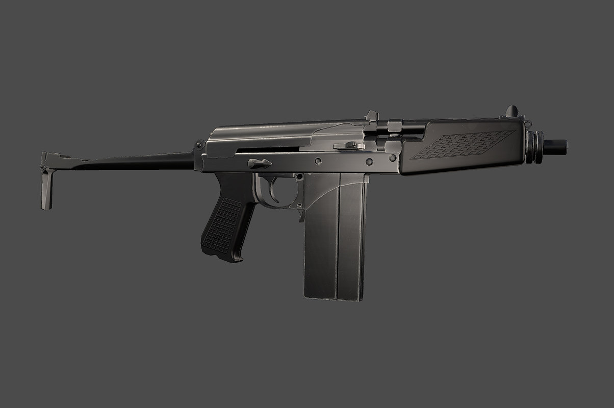 russian 9a91 sub-machine gun 3d max