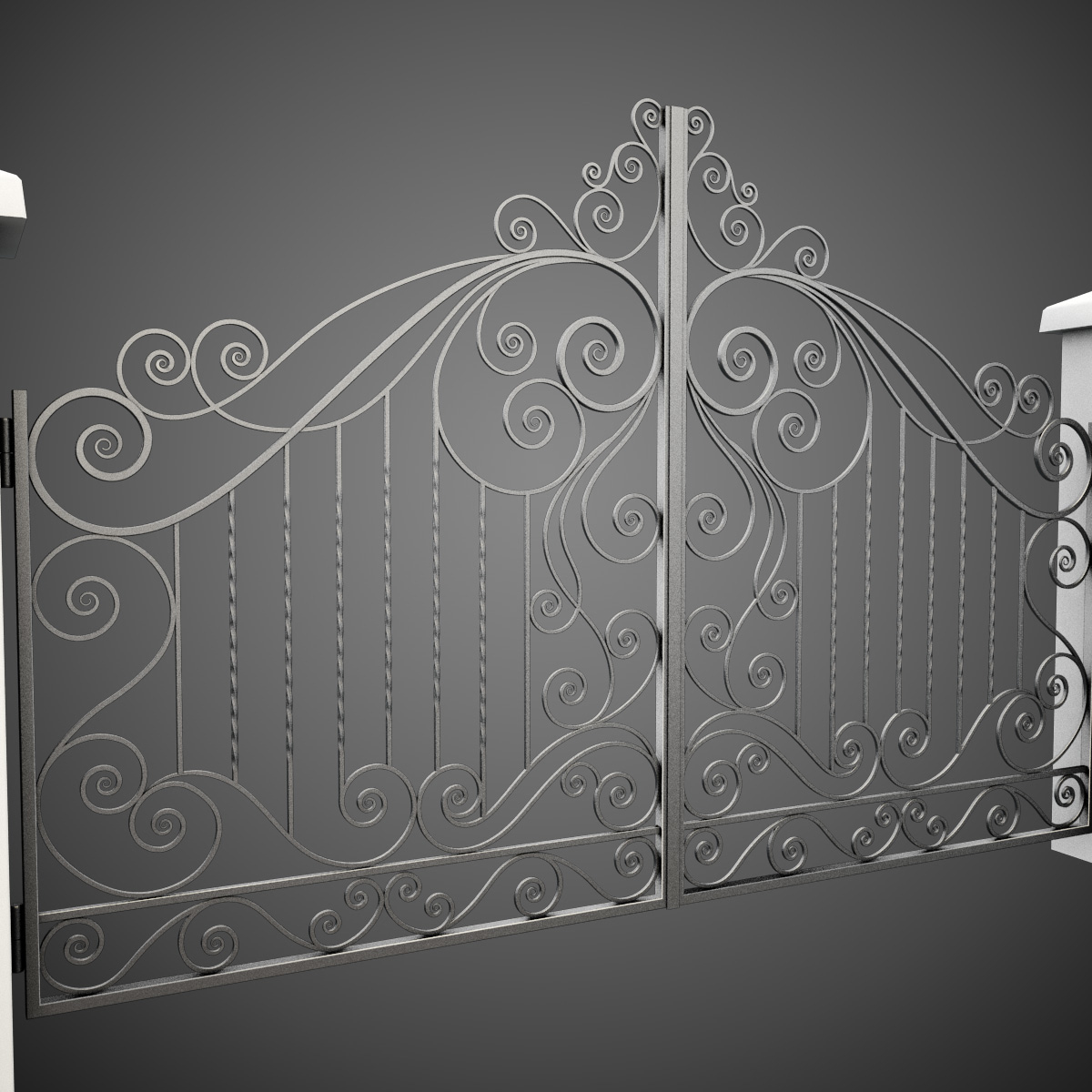 wrought iron gate 3d model