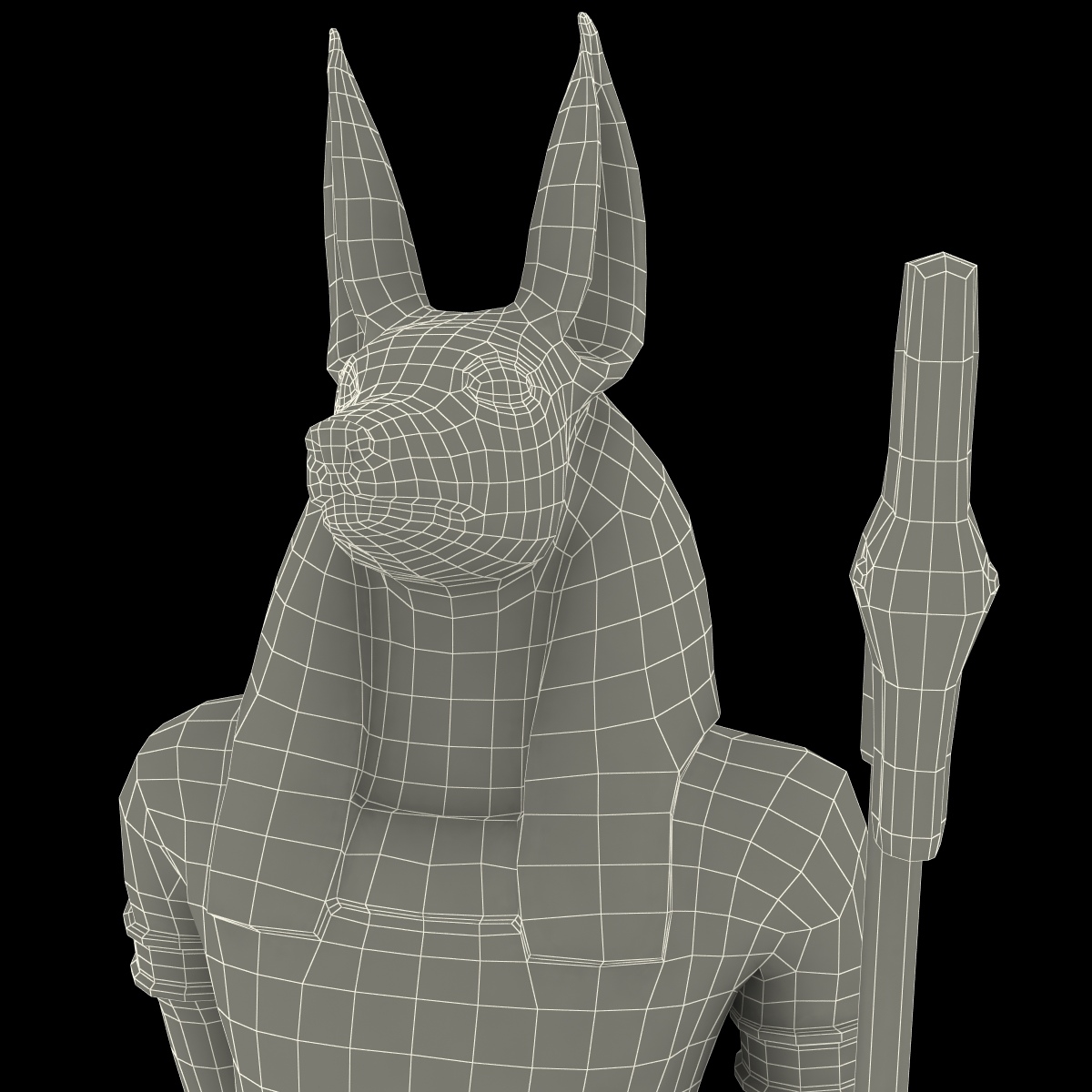 3d anubis statue
