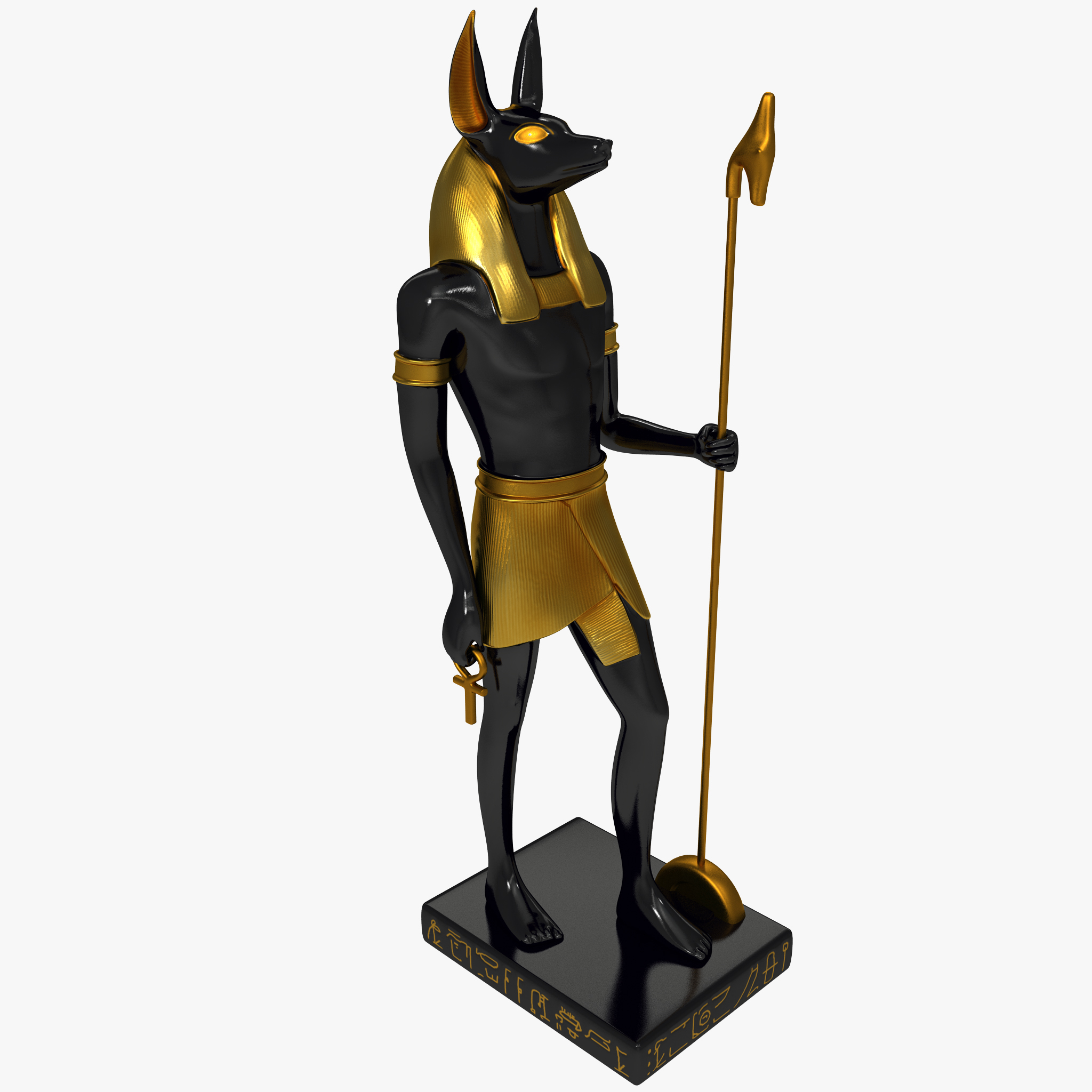 3d anubis statue