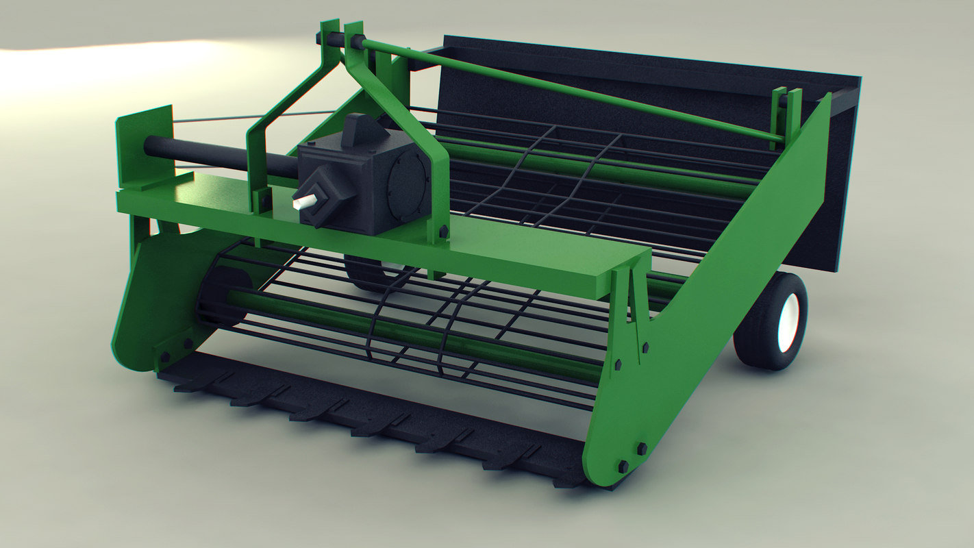 potato harvester 3d model