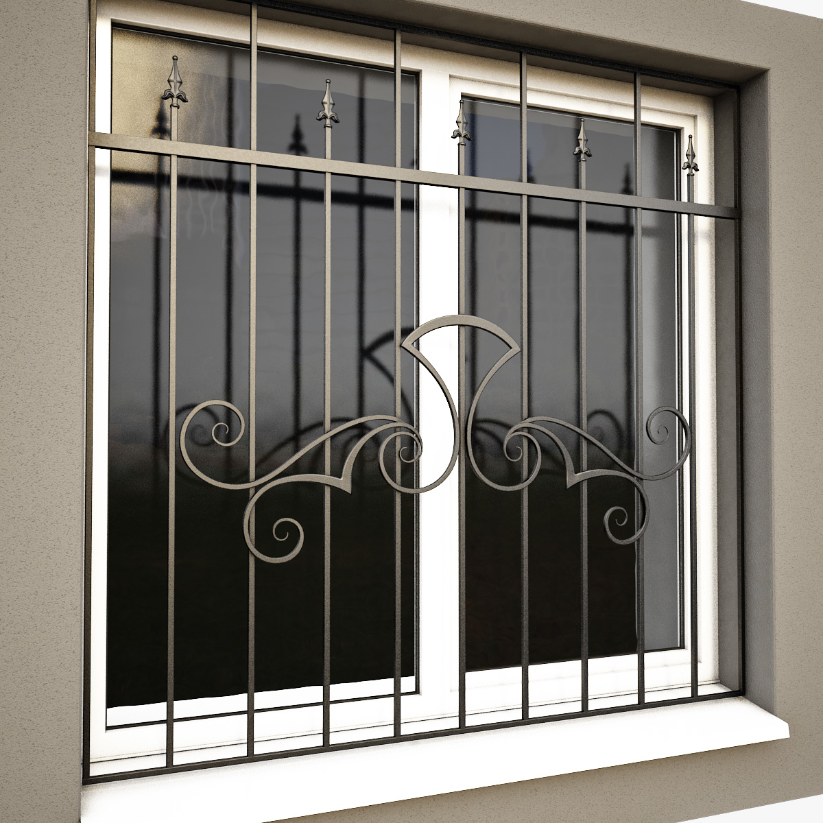 3d model windows security bars