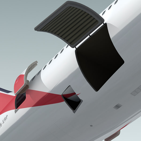 3d airbus a340-300 plane emirates model