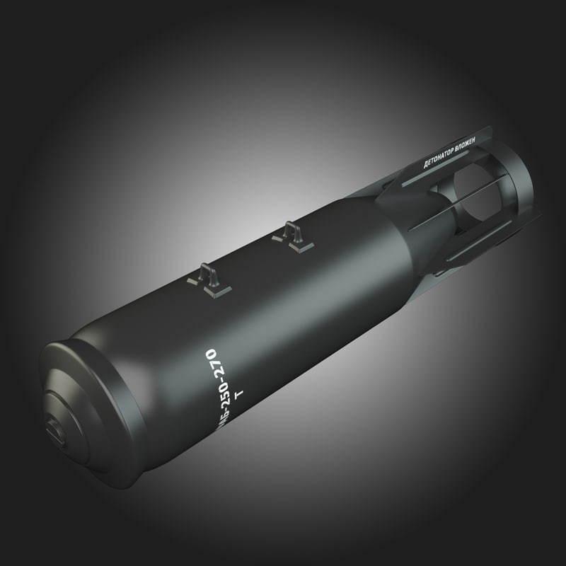 ofab-250-270 soviet russian explosive 3d model