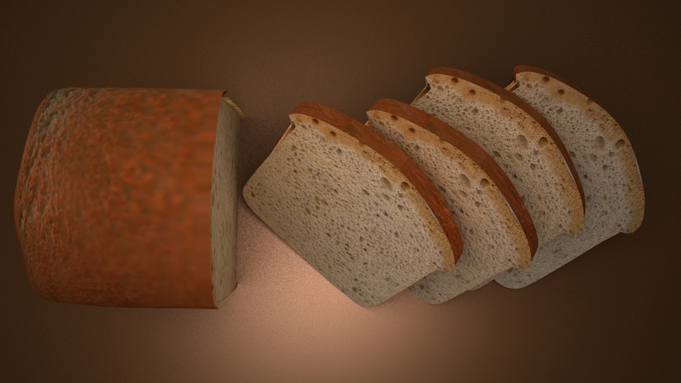 3d model bread
