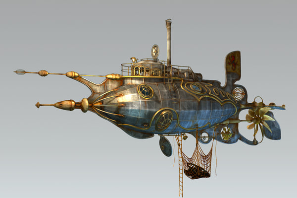 modelo 3d Steampunk / Dieselpunk Scavenger Submarine - TurboSquid 800515