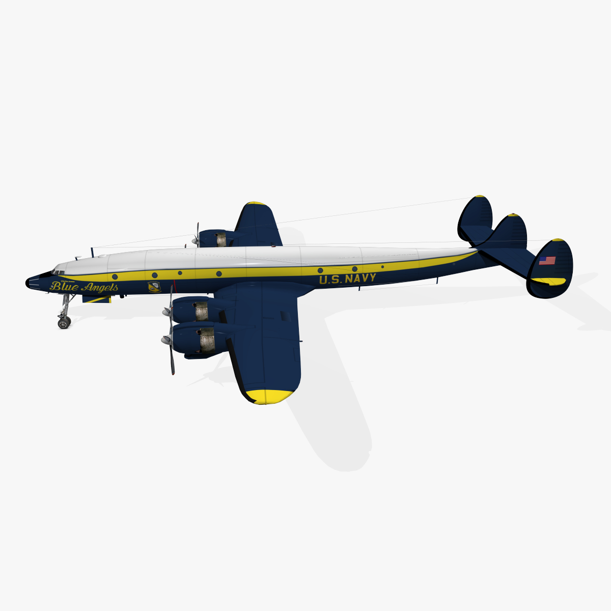 c-121j constellation blue angels 3d max