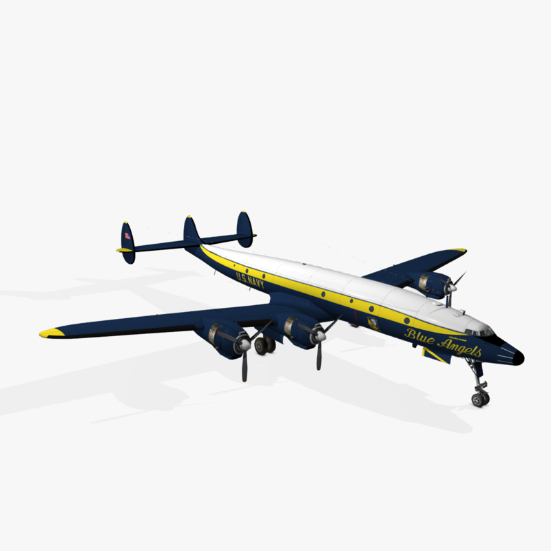 c-121j constellation blue angels 3d max