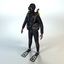 3d scuba diver model