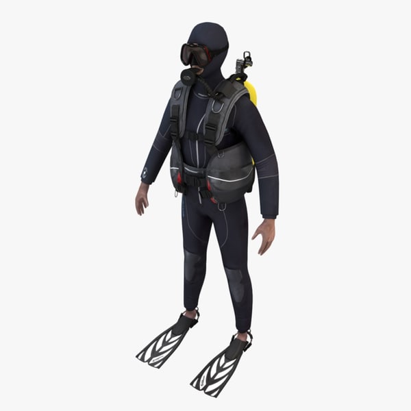 3d scuba diver model