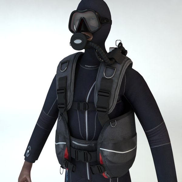 3d scuba diver model