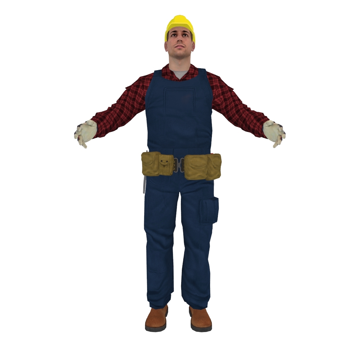 3d man worker man model
